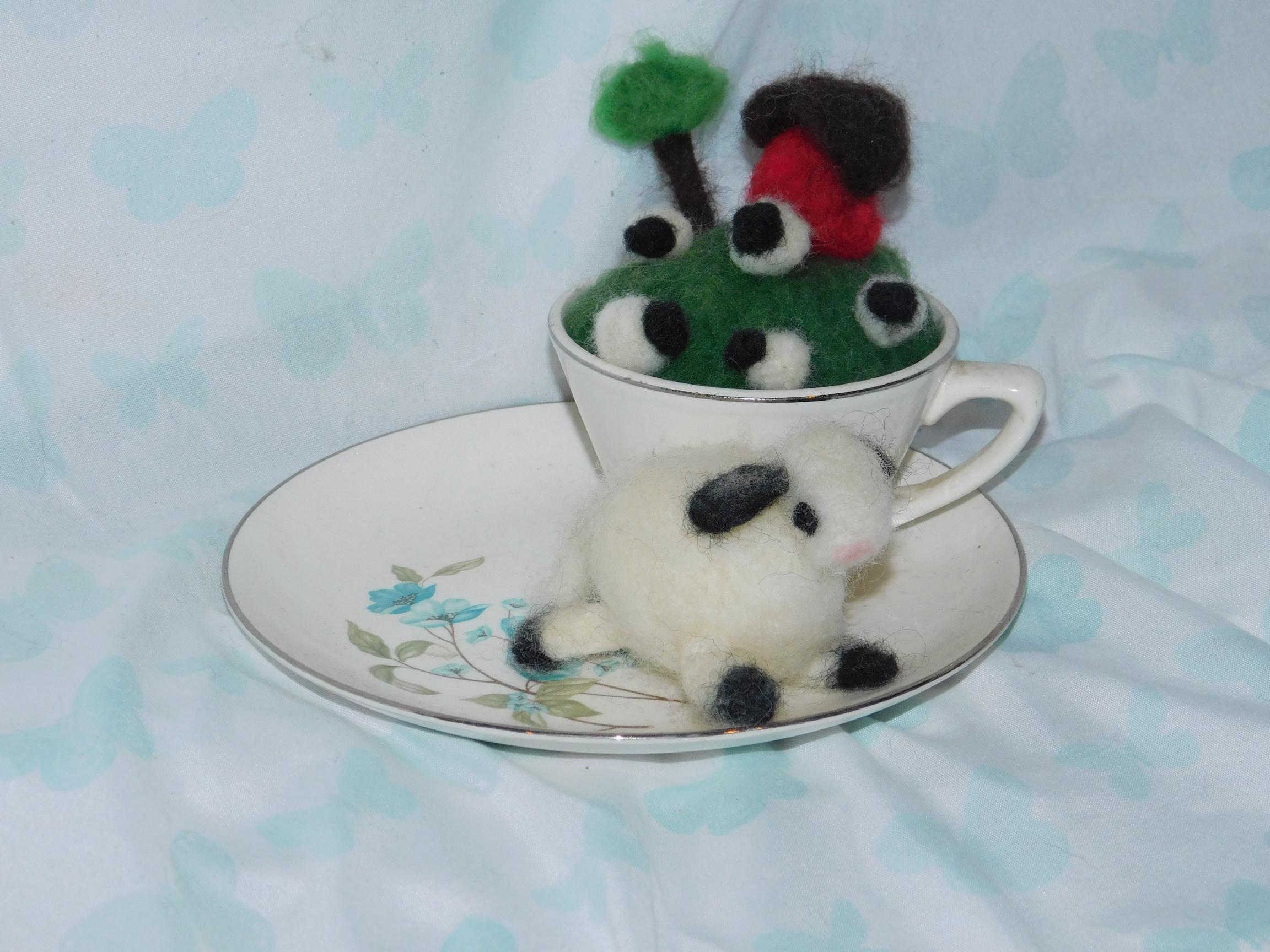 Needle Felted Scene in a Teacup! | NRV Sheep and Goat Club